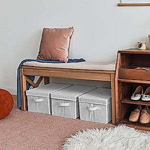 GRANNY SAYS Bundle of 3-Pack Rectangle Storage Bins & 3-Pack Rectangle Storage Bins with Lids