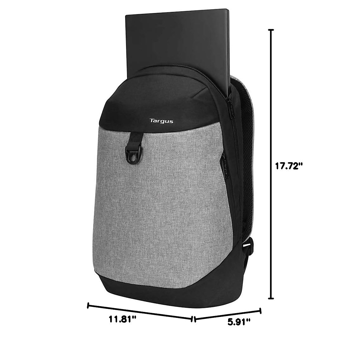 Targus Urbanite Compact Backpack Designed for School and Business Professional Commuter fit up to 15.6-Inches Laptop/Notebook, Gray (TBB590GL)