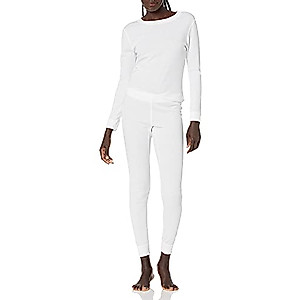 Fruit of the Loom Women's Micro Waffle Premium Thermal Set, White, Small