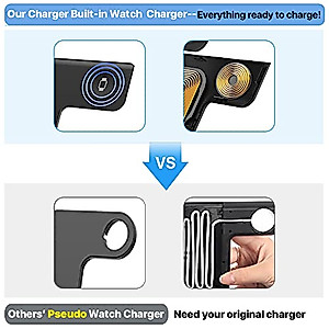 Wireless Charger,MILDILY 3 in 1 Wireless Charging Station for Apple iPhone/iWatch/Airpods,iPhone 13,12,11 (Pro, Pro Max)/XS Max/XR/XS/X/8(Plus),iWatch 7/6/SE/5/4/3/2,AirPods 3/2/pro（Black）