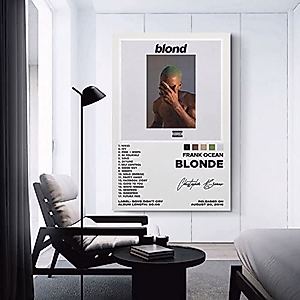 ZOIS Music Posters For Room Aesthetic 90s Frank Ocean Blond Canvas Art Poster And Wall Art Hanging Decor for Modern Family Corridor Posters 12x18inch(30x45cm)