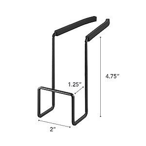 YAMAZAKI home 4389 Faucet-Hanging Sponge Holder-Kitchen Organizer Sink Rack Basket, One Size, Black