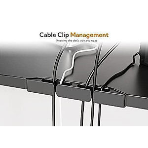 Claiks Electric Standing Desk, Adjustable Height Stand up Desk, 55x24 Inches Sit Stand Home Office Desk with Splice Board, Black Frame/Black Top