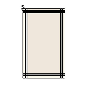 Aunt Martha's 3-Pack Retro Black Striped Dish Towels, 18 by 28-Inch,Black Box Stripe