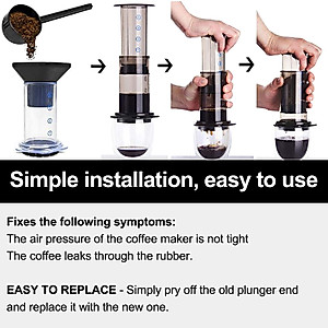 AMI PARTS Plunger Rubber Gasket Replacement Part for AeroPress Coffee and Espresso Maker (2pc)