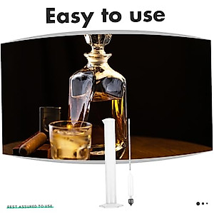 SECFOU 1 Set Wine Making Kit Household Hydrometer Convenient Hydrometer Reusable Measuring Tube Alcoholmeter Tester Kit Compact Measuring Tube Moonshine Professional Measuring Tube Glass