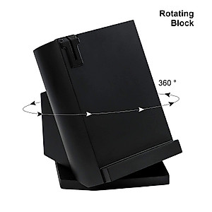 Karcu Kitchen Knife Set, German Steel Sharpener High Carbon Stainless Steel Knife Block Set