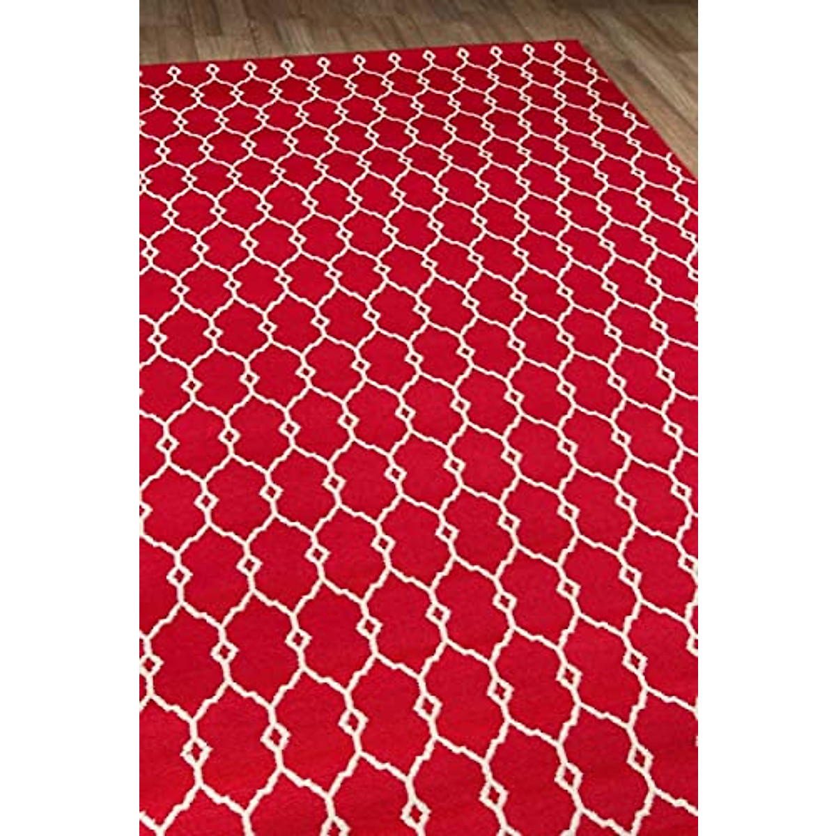Momeni Rugs , Baja Collection Contemporary Indoor & Outdoor Area Rug, Easy to Clean, UV protected & Fade Resistant, 2'3" x 4'6", Red