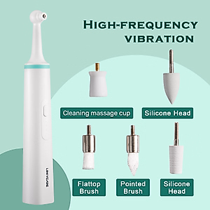 LINKYCARE Electric Tooth Polisher, Household Electric Dental Calculus Remover with 8 Replacement Heads & 3 Adjustable Modes, Plaque Remover for Teeth, Teeth Cleaner Tools