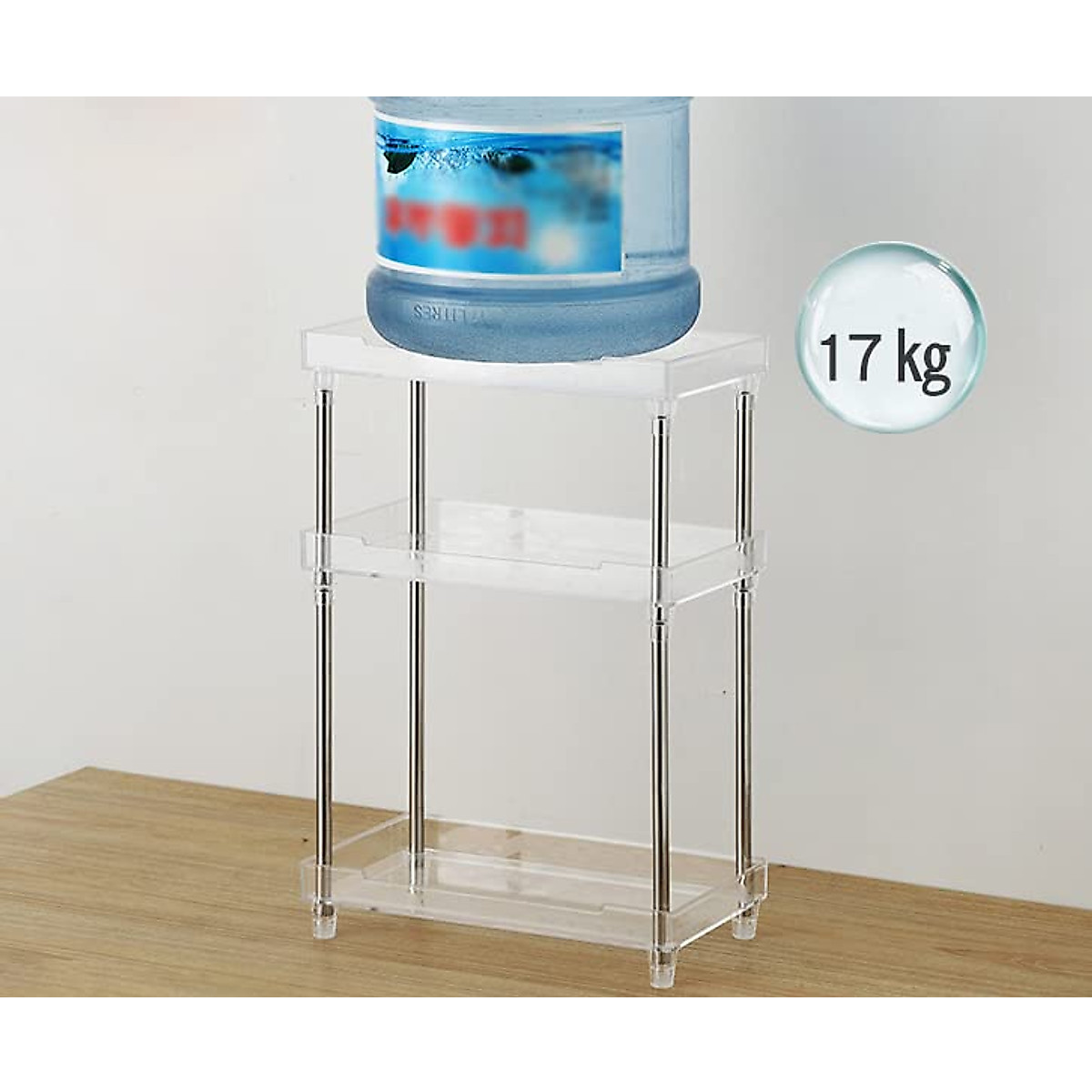 DYNSL Shower Caddy Countertop Acrylic Bathroom Organizer Trays, 3 Tier Standing Bathroom Holder Kitchen Storage Rack for Counter, Shelf for Bathroom, Desktop Makeup Organizer, Office