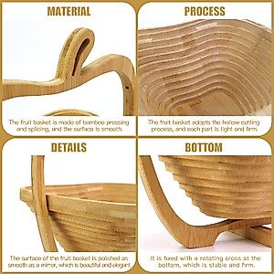 MYOSOTIS Foldable Fruit Basket Gift Snack Box Apple shape fruit bowl holder and Dried fruit basket For Halloween Holiday Party Christmas Decoration (Apple02)