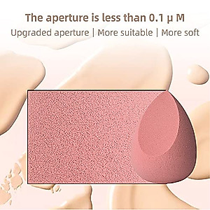 COSTICA Makeup Sponge Set Blender, Beauty Sponge Makeup Blender Flawless for Liquid - Multi Colored 4 pcs Rose Series