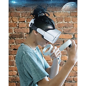 Doohoeek Battery Pack with Head Strap for Oculus Quest 2/1 & Meta Quest 2, 5000mah Rechargeable Battery & Elite Strap for Enhanced Support and Extra Playtime