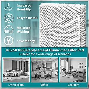 HASMX 2-Pack Replacement Humidifier Filter Pads for Honeywell HE250, HE250A, HE-250, HE-250A Humidifiers, 10" x 13" x 1-5/8" Humidifier Water Pad Filters Replace Part Numbers: RP3162, A35W