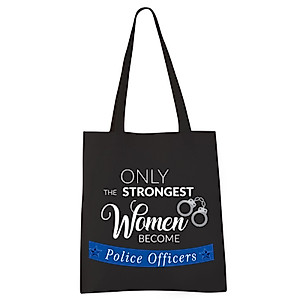 VAMSII Female Police Officer Gifts Police Tote Bag Policewoman Gift Police Academy Gifts Police Graduation Gifts Shopping Bag (Police Officer Tote)