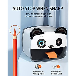 ZMOL Electric Pencil Sharpener，Heavy Duty Pencil Sharpeners for Classroom，Cute Pencil Sharpener Plug in for Kids,Auto-Stop Pencil Sharpener for No.2 / Colored Pencils，Best Electric Pencil Sharpener