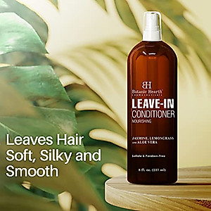 Botanic Hearth Leave In Conditioner Spray - Hair Strengthener for Dry, Damaged, Chemically Treated Tresses - Adds Volume and Manageability - 8 fl oz