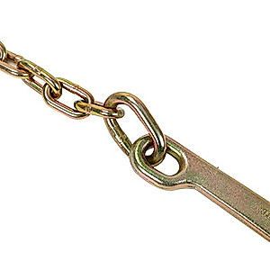 PPFFWK 5/16 Inch x 2Ft Towing Chain Bridle with 15" J Hooks and Grab Hooks | Bridle Transport Chain with 6,000LBS Safe Working Load,Grade 70 Chain V-Bridle