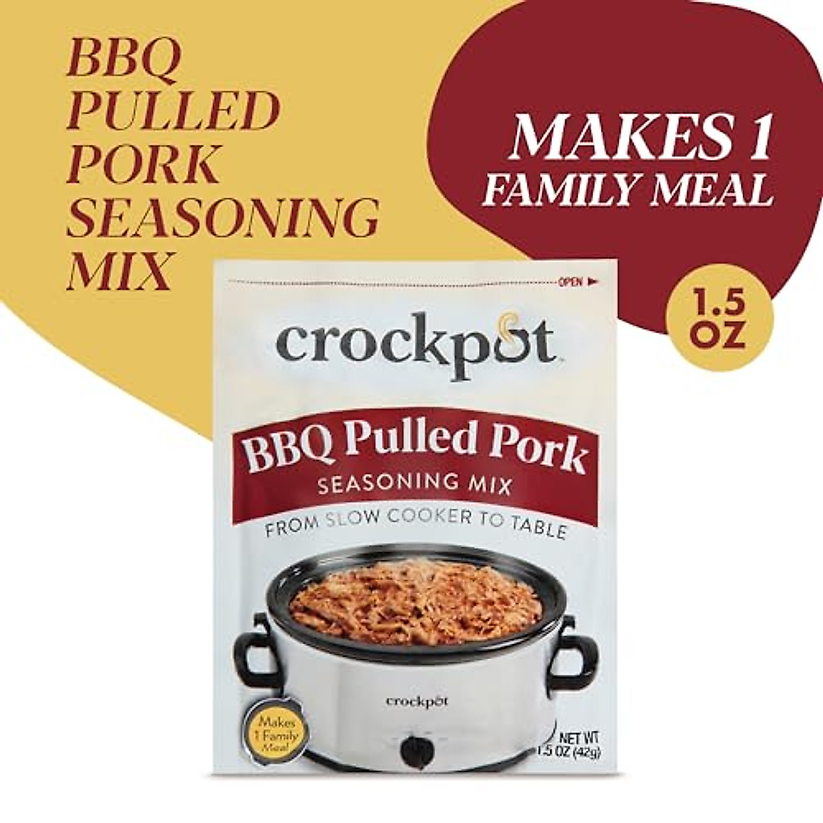 Crock-Pot BBQ Pulled Pork Seasoning Mix, 1.5 Ounce (Pack of 12)