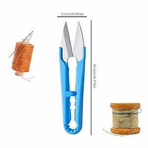 3PCS Sewing Scissors, JJOO Yarn Thread Cutter Mini Small Snips Trimming Nipper, Great for Sewing, DIY Supplies (Blue, Red, Black)