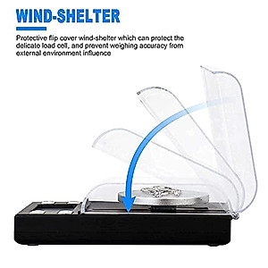 UNIWEIGH Milligram Scale 50g/0.001g,Precision Mini Carat Gram Scale for Powder Medicine,Jewelry,Gem,Reloading,Lab,Pocket Scale with Cal Weight,Professional Mg Scale with Tare,LCD Display,Powder Scoop