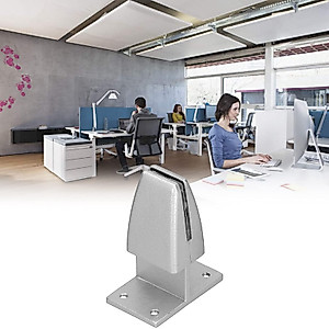 Haofy Desktop Partition Bracket Clip, 4 Pcs T-Shaped Aluminum Alloy Silver Desktop Screen Bracket Clip, Suitable for Office Classroom