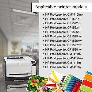 Chyumink Remanufactured for HP 128A CE320A CE321A CE322A CE323A Compatible Toner Cartridges use with HP Color CP1523n CP1525nw CM1415fnw CP1525n CM1415fn (Black Cyan Yellow Magenta)