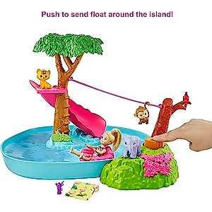 Barbie and Chelsea The Lost Birthday Splashtastic Pool Surprise Playset with Chelsea Doll (6-in), 3 Baby Animals, Slide, Zipline & Accessories, Gift for 3 to 7 Year Olds
