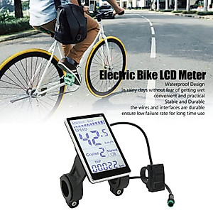 EBike LCD Display, 24V 36V 48V 60V 5 Pin E Scooter M5 Panel Meter Screen Suitable for 31.8 22.2mm Handlebar Electric Bikes
