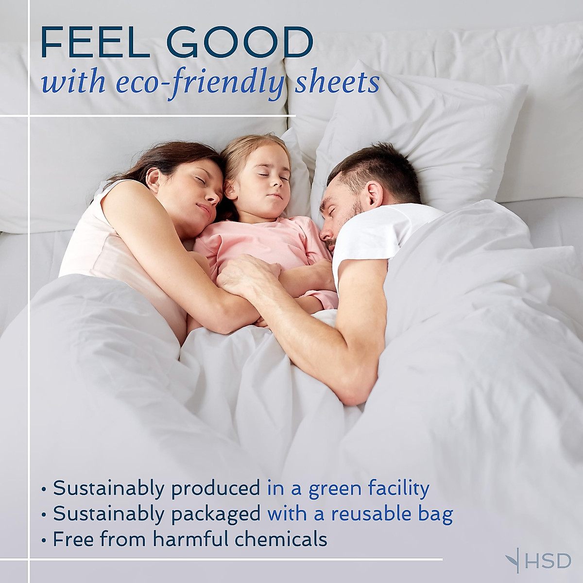 Hotel Sheets Direct 100% Cotton Sheets, Percale Sheets, Certified Made in Green, Cooling Hotel Sheets, Breathable & Crisp Bed Sheets, Deep Pocket 4 Pc Grey Sheets Set (Queen)