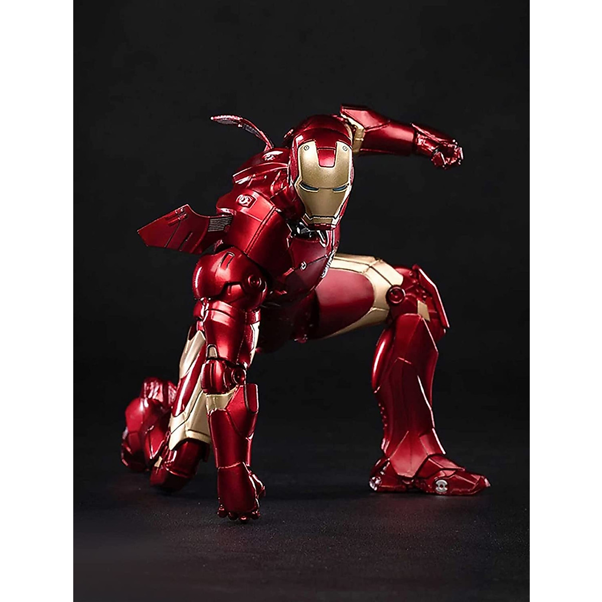 UXOUYIC Irοnman Movie Series - Collectible Irοnman Action Figure Metal Painting 20 Joints Movable Model Toys (7 inches) (Mark 3)