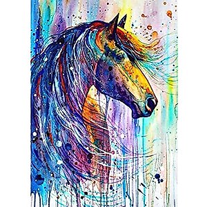 avpdupu Horse Diamond Painting Kits for Adults and Kids, Diamond Painting Horse Diamond Art Kits,5D Diamond Painting Art Horse Kits for Home Wall Decor 12x16inch