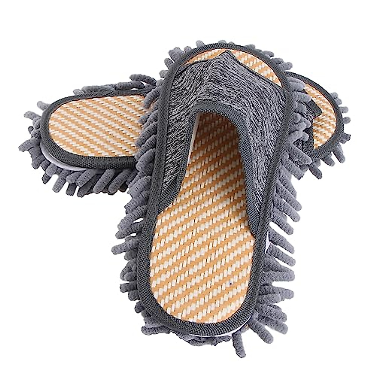 Lurrose 1 Pair Slippers Floor Cleaner Mop Cleaning Slippers Microfiber Floor Mop Cleaning Mops Dusting Slippers Mops for Floor Cleaning Slippers for Home Cleaning Floor Slippers Chenille