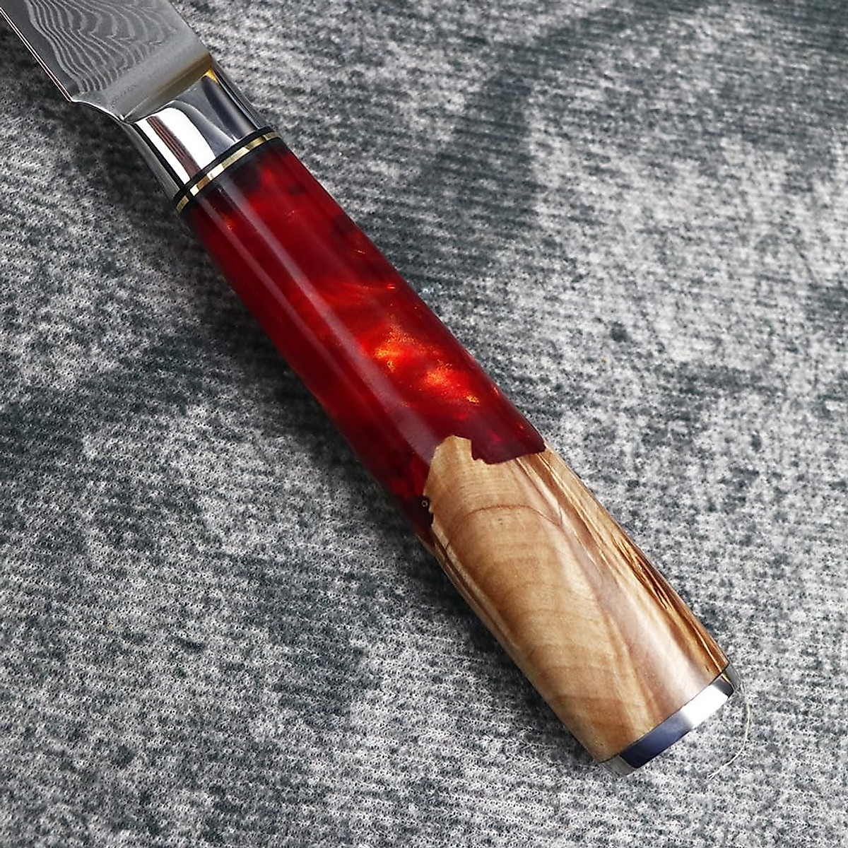 JUMCSONG 3.5 Inch Fruit Knife, 67 Layer Damascus Steel Blade Peeling Knife, Super Sharp Kitchen Knife