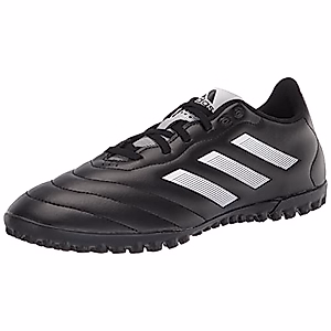 adidas Unisex Goletto VIII Turf Soccer Shoe, Black/White/Red, 10.5 US Men