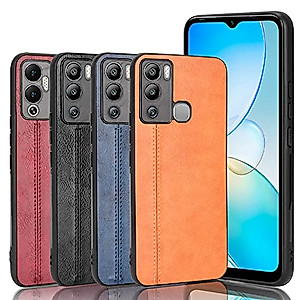 Phone Case for Infinix Hot 12i, Case for Infinix Hot 12i Cow-Like PU Leather Style Protector Cover, Non-Slip Shockproof Cover for Infinix Hot 12i Case