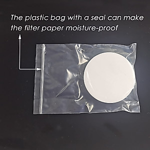 HeyWin 200 Packs Qualitative Filter Paper Chemistry,Diameter of 110mm Filter Paper Circles,Medium Speed,Used in the Vacuum Filter,also for Funnel,etc