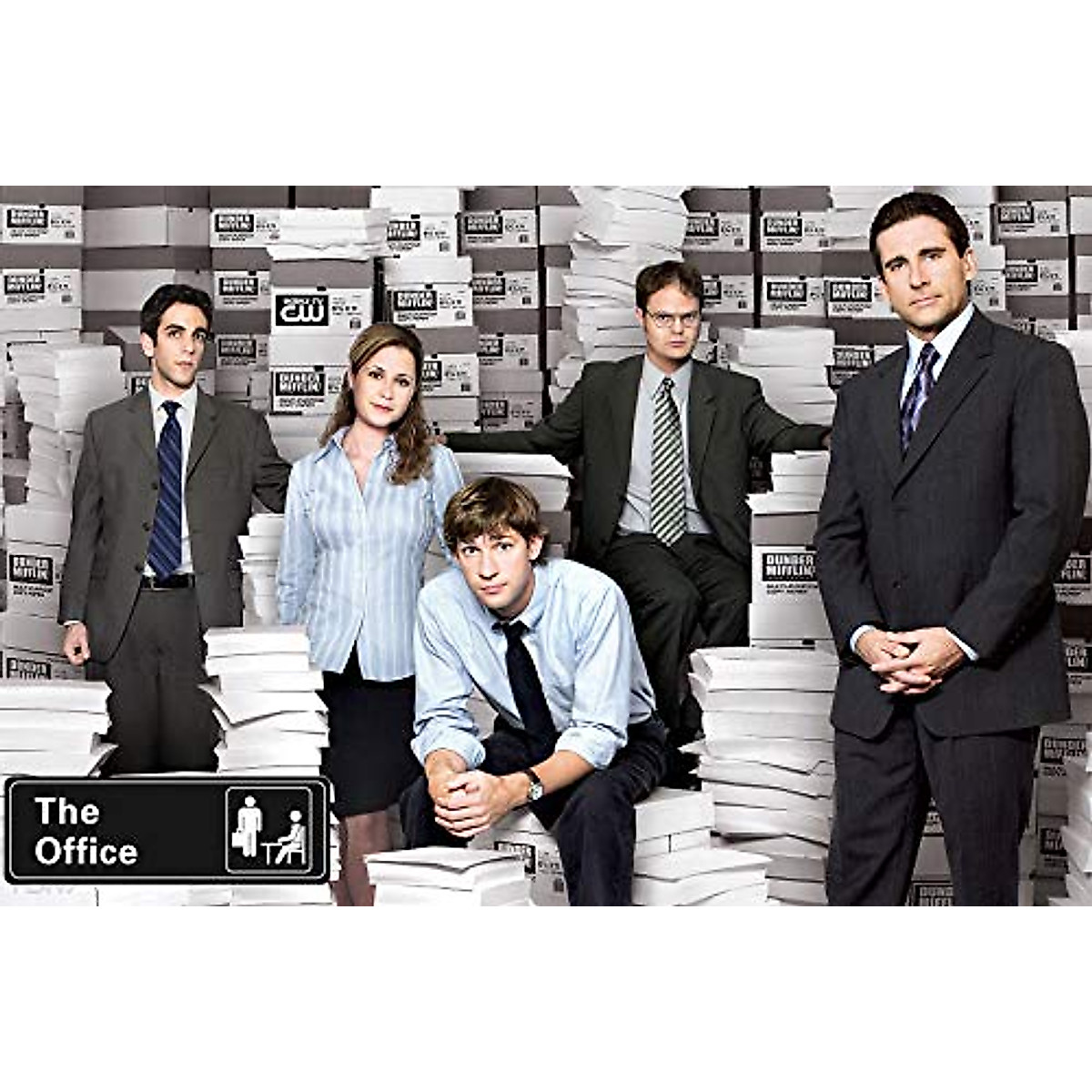 Veronica The Office Self Adhesive Sign Visual Impact for Door Wall Large or Small Office 9 X 3 Inch (Black/White)
