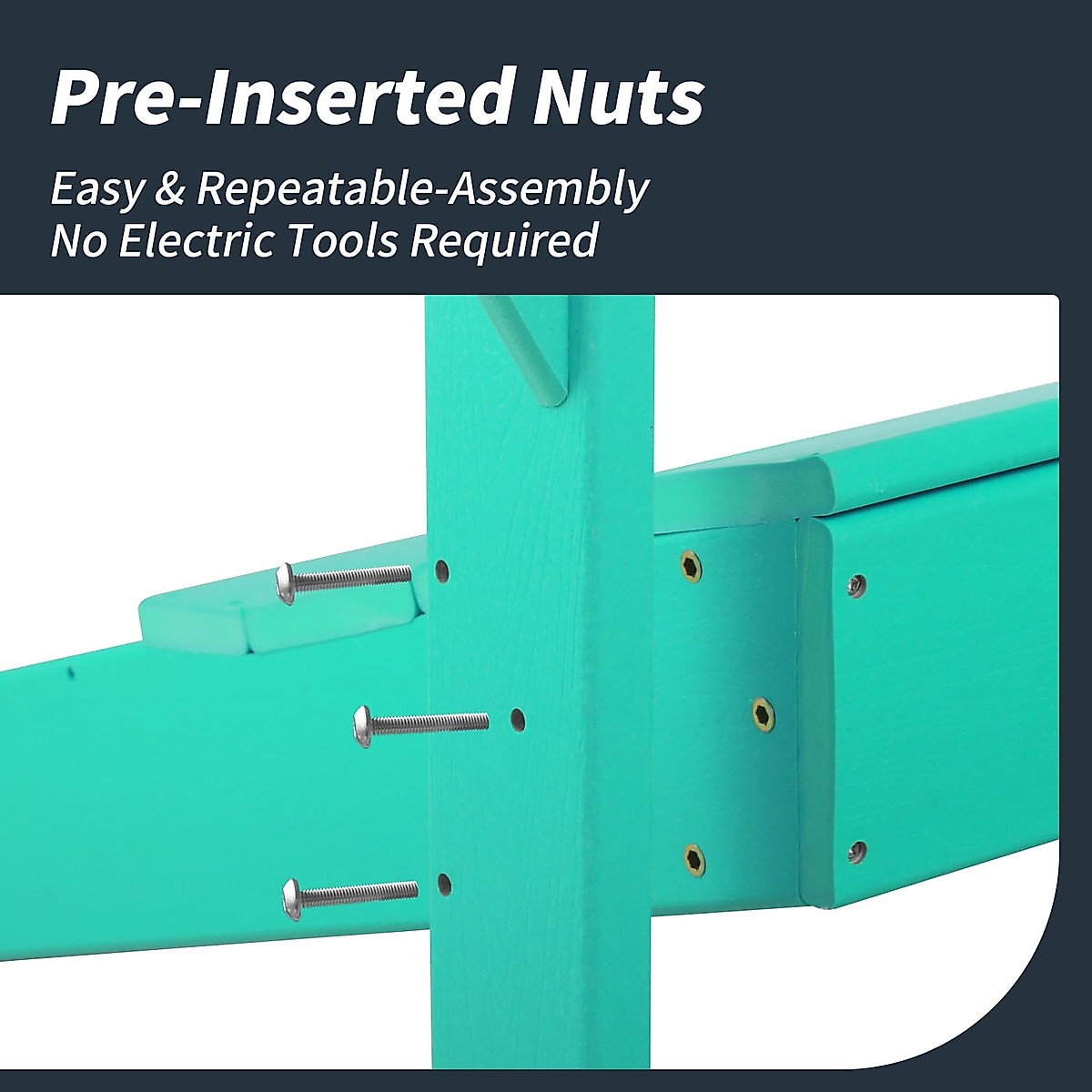 BIVODA Outdoor HDPE Adirondack Chair, Fire Pit Chair, Weather Resistant, Clearance (Aruba)