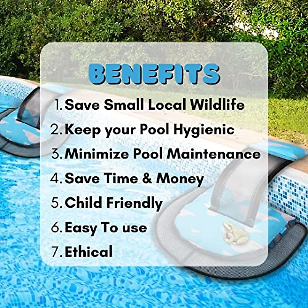 Rescue Raft Animal Saving Escape Ramp for Swimming Pool, Critter and Frog Saver, Pool Escape Ramp, Pool Floating Pad for Swimming Pool, Friendly Cloud Design (2 Pack)