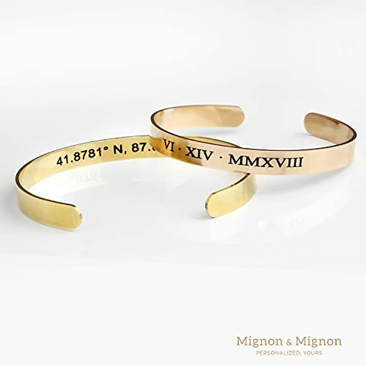 Cuff Engraved Bracelet Graduation Gift for Her Teacher Appteciation Personalized Bangle for Women Custom Name Inspirational Friendship Bridesmaid Proposal Coordinate - FBR