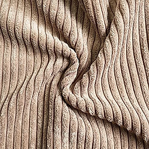 MEKAJUS Pack of 4 Pillow Covers 18x18 Brown Decorative Throw Pillow Covers Soft Corduroy Solid Pillow Covers Modern Decor Square Cushion Covers for Couch Sofa Bedroom Car Living Room (Brown)