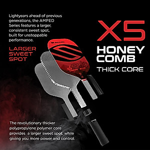 Selkirk Amped Pickleball Paddle | Fiberglass Pickleball Paddle with a Polypropylene X5 Core | Pickleball Rackets Made in The USA | 2021 S2 Lightweight Sapphire Blue |