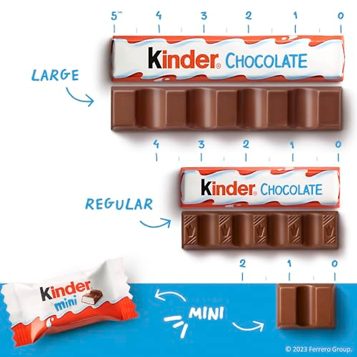 Kinder Chocolate Mini, 29.2 oz Bulk Pack, Up to 138 Minis, Milk Chocolate Bar with Creamy Milky Filling, Individually Wrapped Candy