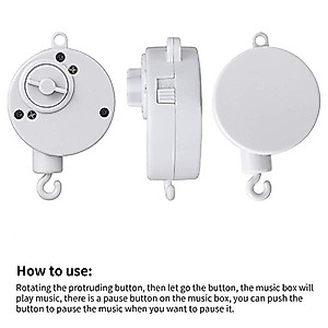 LIUDHPSP 23 inch Baby Crib Mobile Bed Bell Holder Arm Bracket, with Music Box, The Claw Part can be Adjusted Width-DIY Toy Decoration