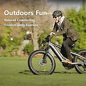 Asomtom Electric Bikes for Adults 750W BAFANG Motor 48V 15Ah Removable Battery 26" Fat Tire Electric Mountain Bike with Shimano 7-Speed e-Bikes with 45-60 Mile Range - UL Certified