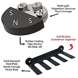MUTUACTOR Power Drill Drivers Tool Holder,Magnetic Tool Holders,Garage Tool Storage Rack,Heavy Duty Floating Tool Shelf & Organizer,Stainless Steel Storage Organizer Holder,Perfect for Father’s Gift