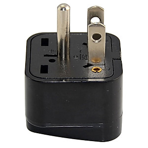 ANRANK U-U73590AK Universal EU UK AU to US USA Canada AC Travel Power Plug Adapter Converter Black