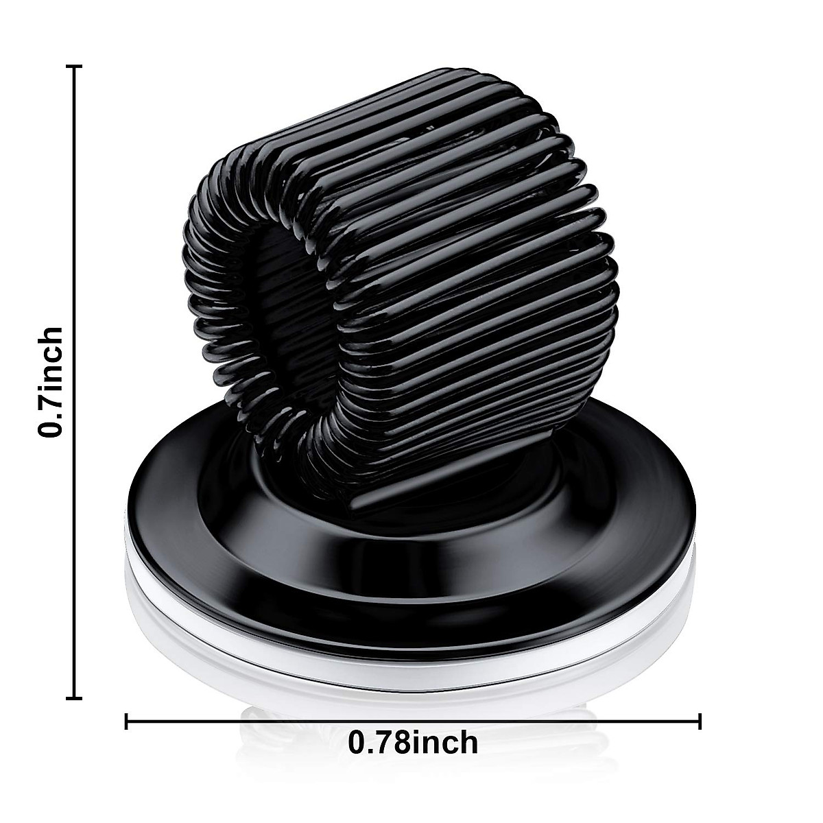 Outus Pen Holder Clips Manganese Steel Pen Holder Self Adhesive Pen Pencil Organizer with Adjustable Spring Loop for Refrigerator Whiteboard Erase Board and Bulletin Board Map (16 Pieces, Black)