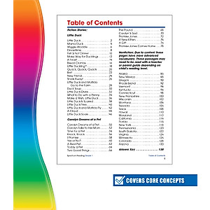 Spectrum 1st Grade Reading Comprehension Workbook, Ages 6 to 7, Reading Grade 1, Letters and Sounds, Sight Words Recognition, and Nonfiction and Fiction Passages - 158 Pages (Volume 20)